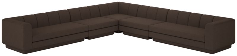 Yarrow 5-Piece L-Shaped Sectional Sofa Curious Java | CB2