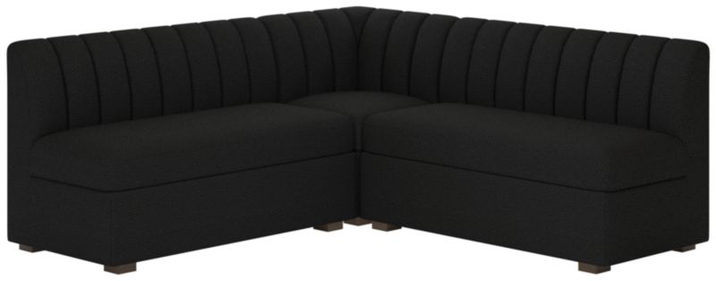 Duncan Double L-Shaped Loveseat Dining Banquette Hartman Night | CB2
