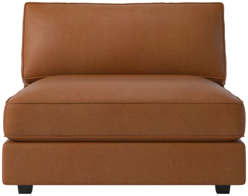 Malea Leather Armless Chair | CB2