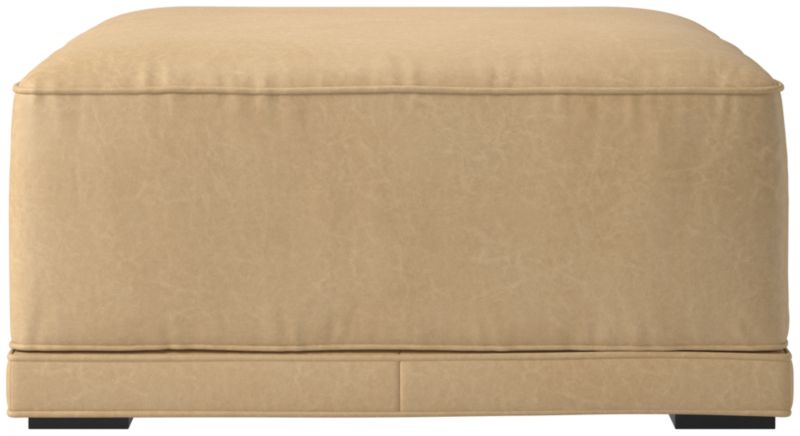 Oriole Leather Ottoman | CB2