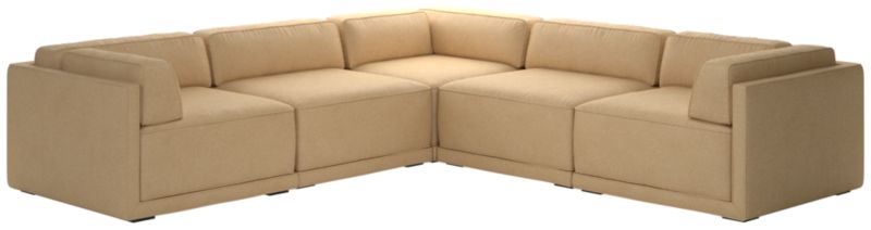 Oriole 5-Piece L-Shaped Leather Modular Sectional Sofa | CB2
