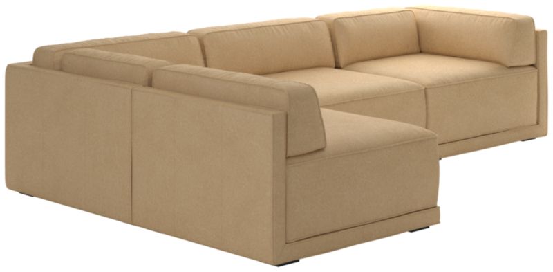 Oriole 4-Piece L-Shaped Leather Modular Sectional Sofa | CB2