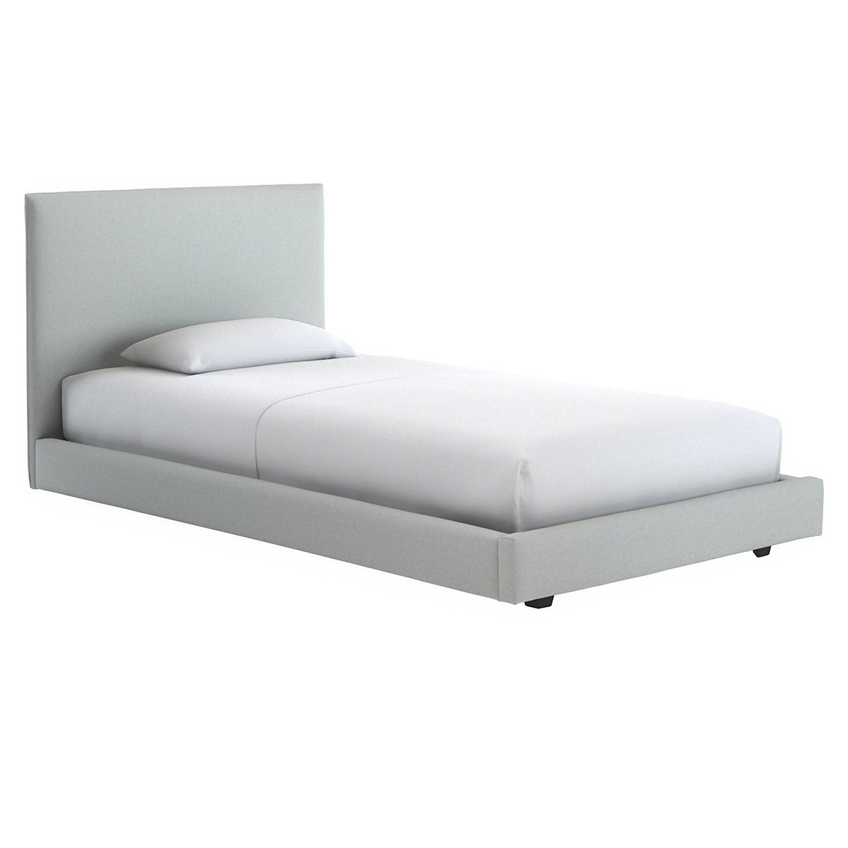 Facade Grey Tweed Twin Bed | CB2