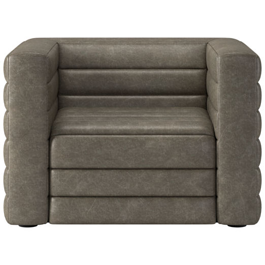 Bello Leather in Grey Custom Furniture | CB2
