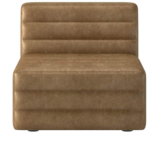 Strato Leather Corner Chair Bello Saddle | CB2