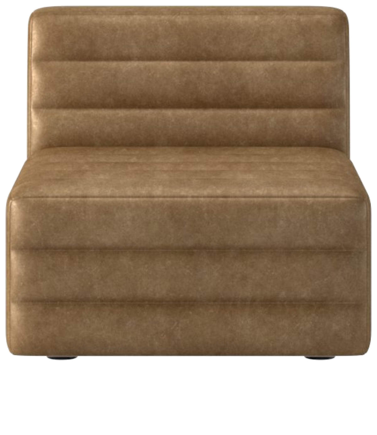 Strato Leather Armless Chair Bello Saddle | CB2