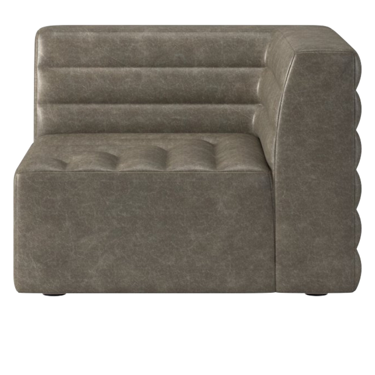 Strato Leather Corner Chair Bello Grey | CB2