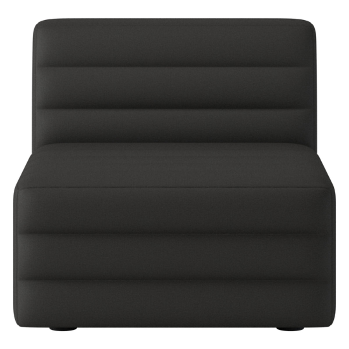 Strato Armless Chair Kanvas Ebony | CB2