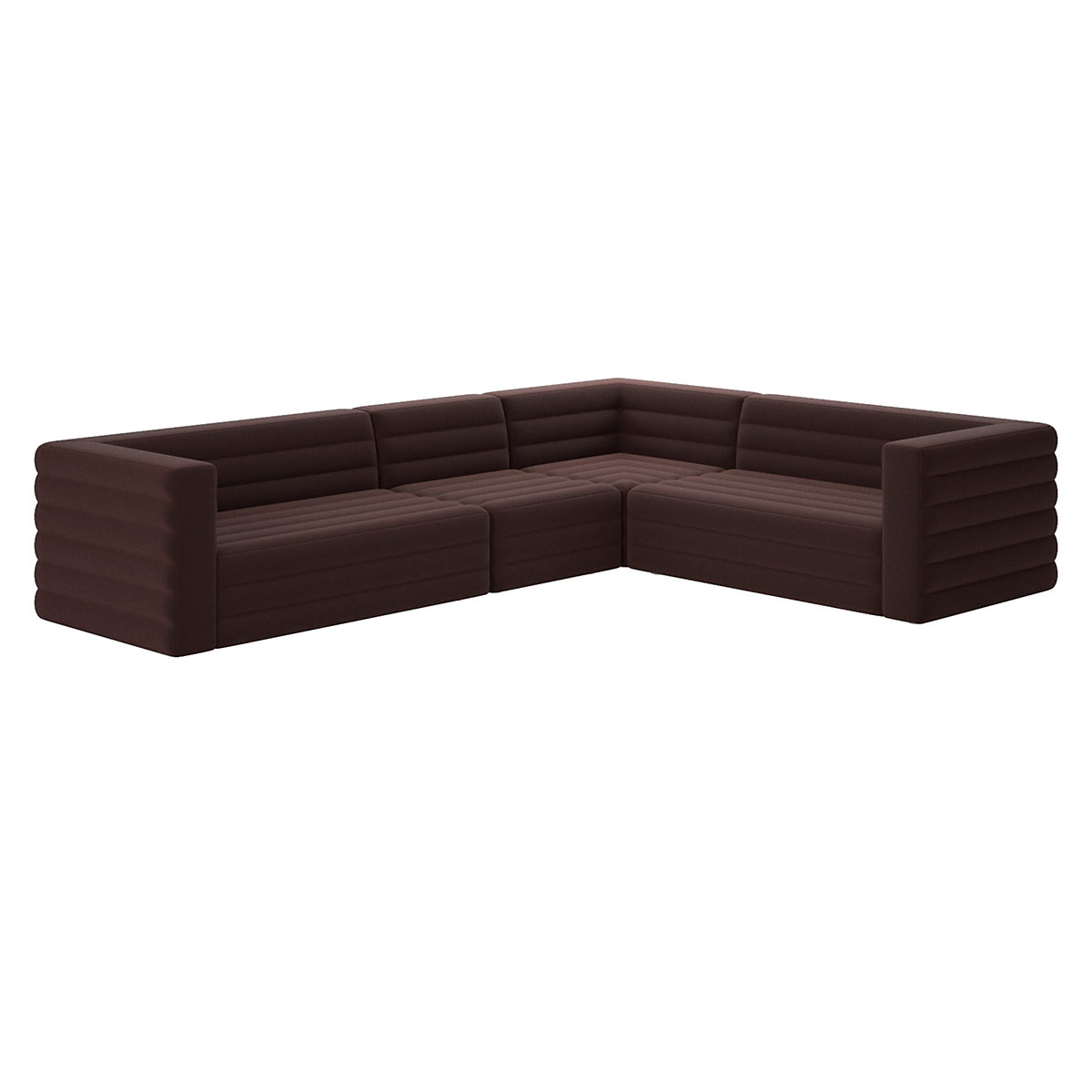 Strato 4-Piece Sectional Sofa Luca Espresso + Reviews | CB2