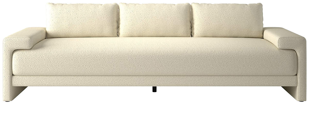 Camden Bloce Cream Sofa | CB2
