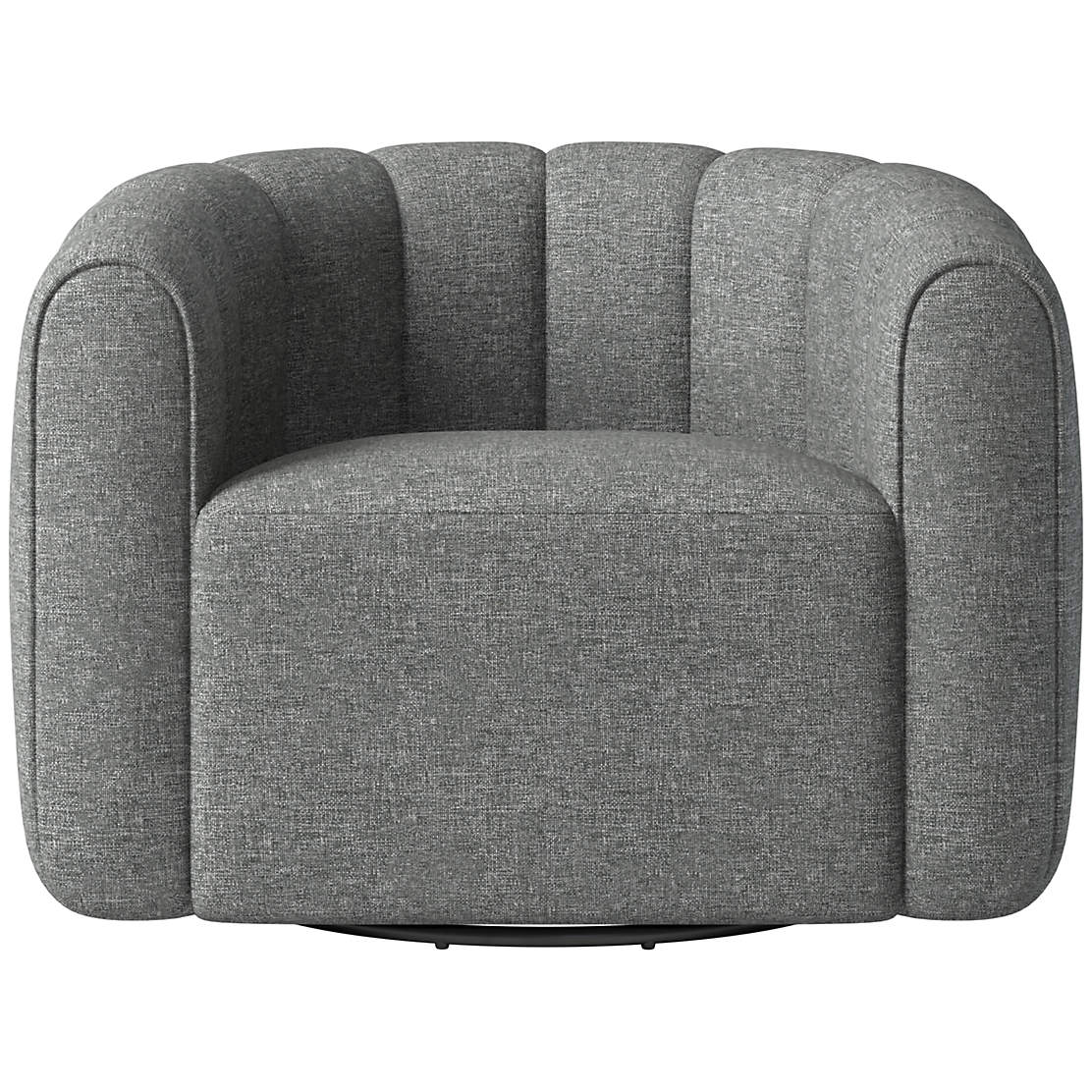 Fitz Hatch Platinum Swivel Chair + Reviews | CB2