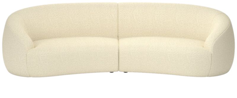 Roma 2-Piece Sectional Sofa Bloce Cream by Ross Cassidy + Reviews | CB2 ...