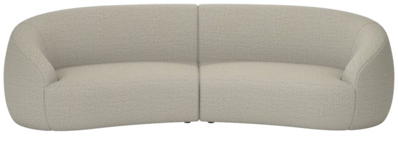 Roma 2-Piece Sectional Sofa Deauville Stone by Ross Cassidy + Reviews | CB2