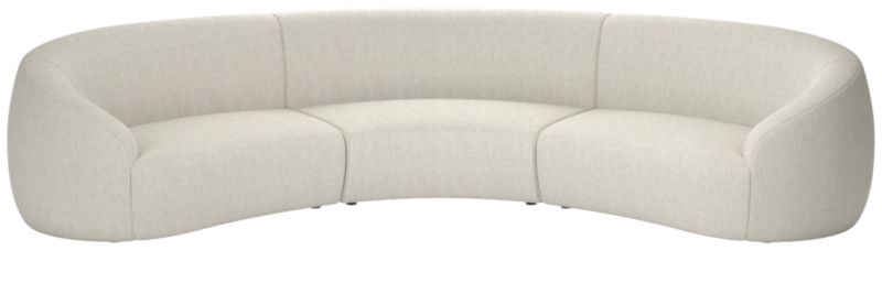Roma 3-Piece Sectional Sofa Nomad Snow by Ross Cassidy | CB2 Canada
