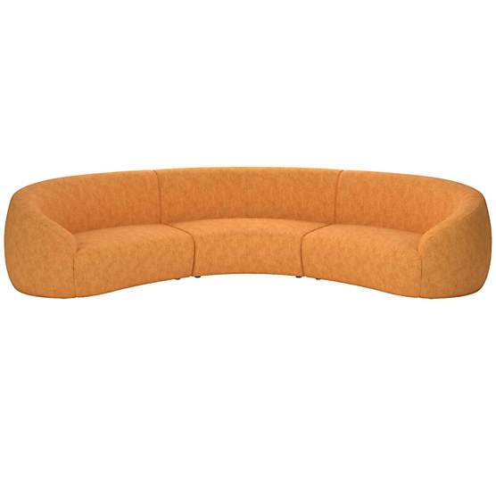 Roma 3-Piece Sectional Sofa Luca Russet by Ross Cassidy | CB2