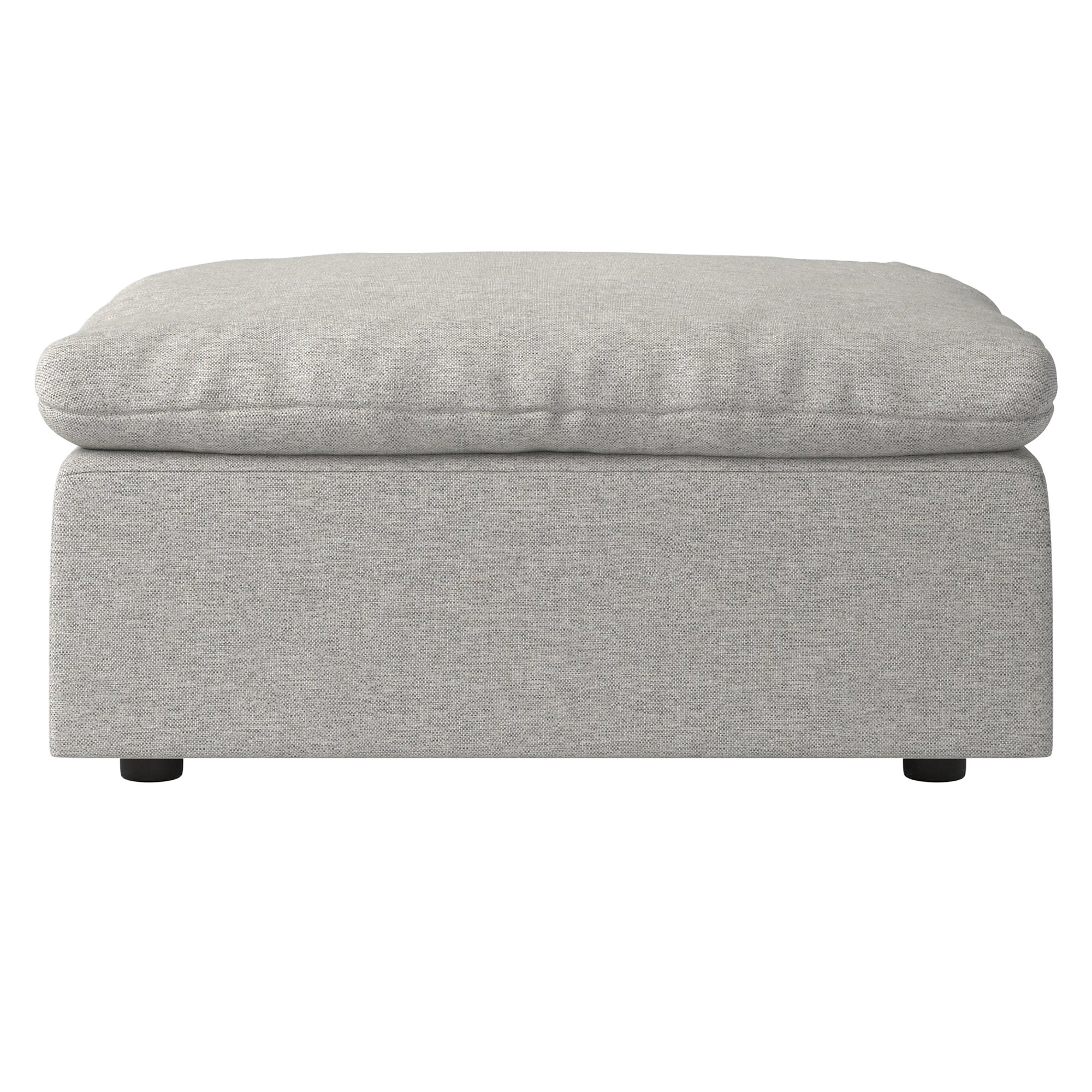 Turn Ottoman Hatch Platinum + Reviews | CB2