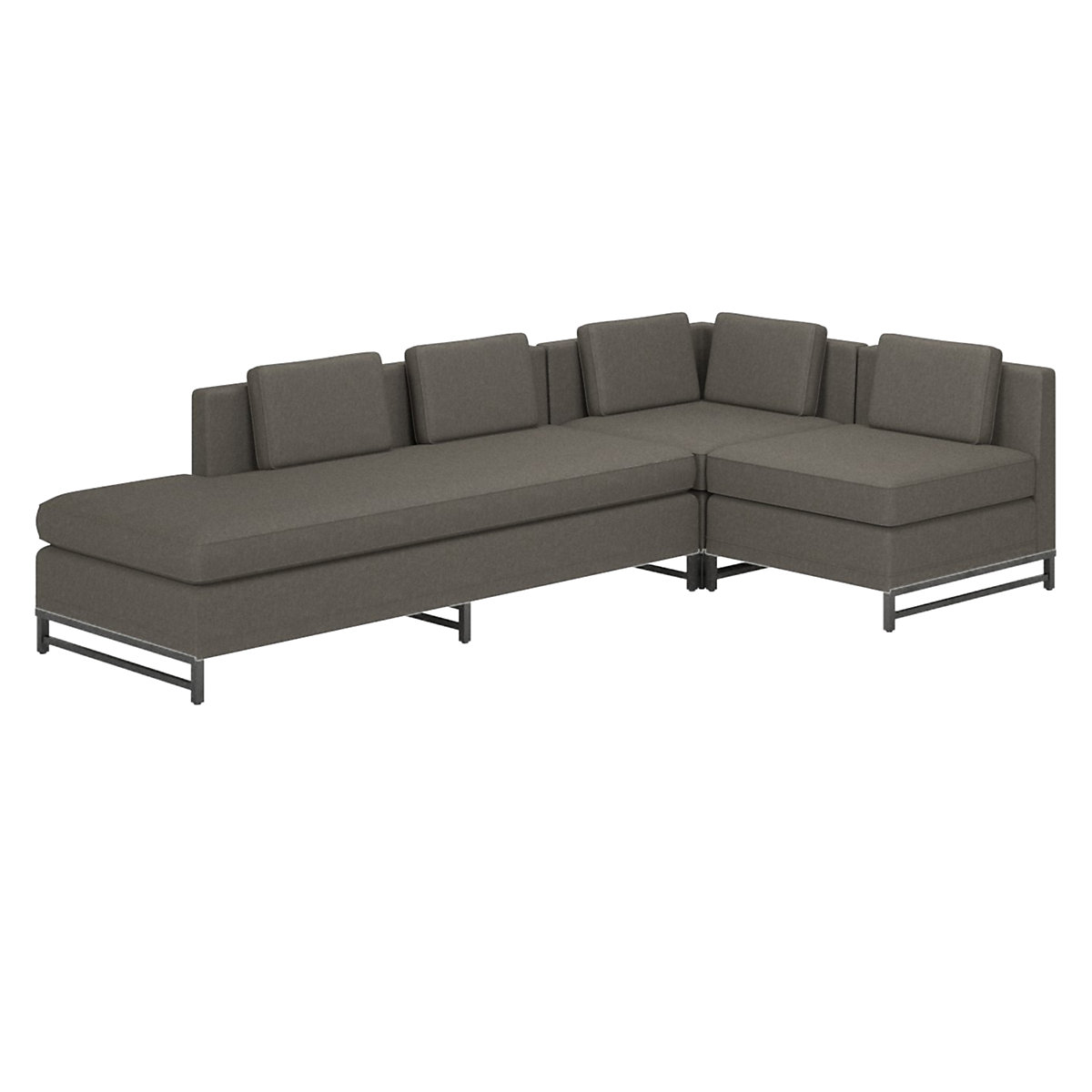 Metric 3-Piece Sectional Sofa with Left Half-Back Angel Pewter by Paul ...