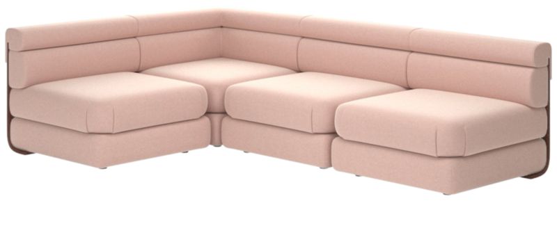 Imbu 4-Piece Sectional Sofa Dale Blush by Kravitz Design | CB2