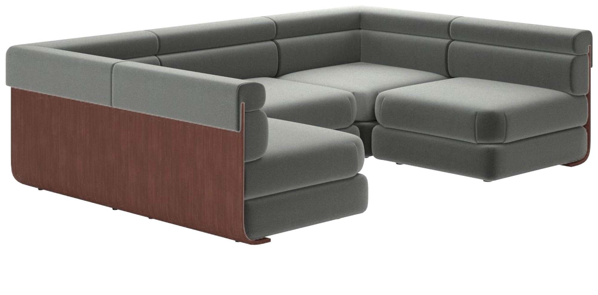 Imbu 5-Piece Sectional Sofa Dale Dark Grey by Kravitz Design | CB2