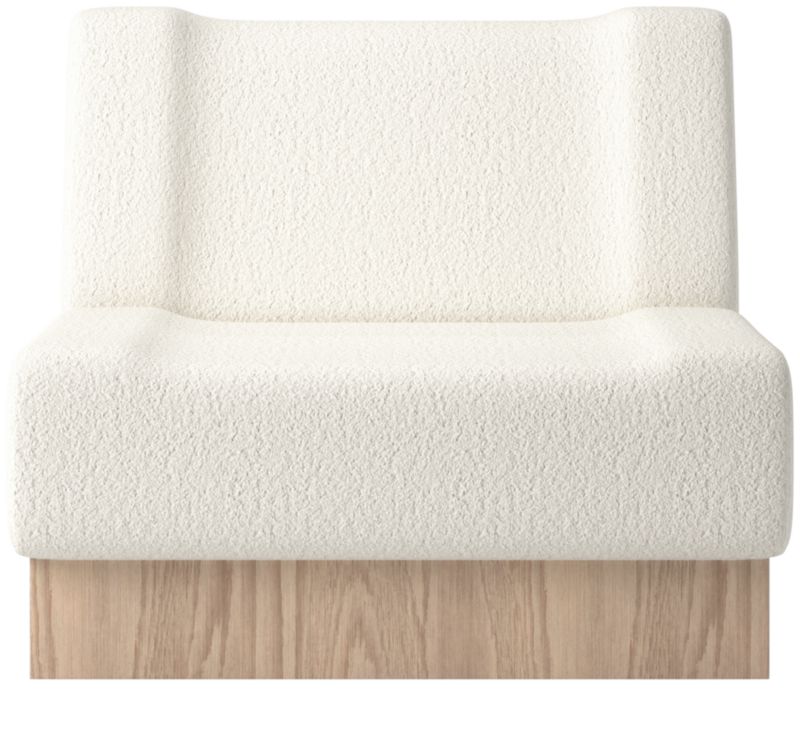 Vaneri Armless Chair Wooly Sand by Kravitz Design | CB2