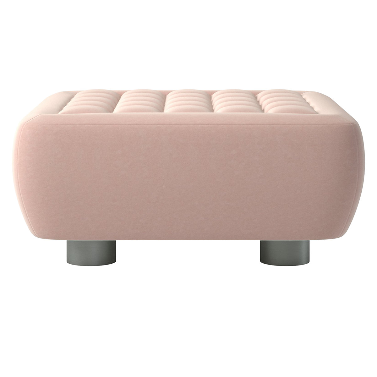 Fells Large Tufted Ottoman Dale Blush by Kravitz Design | CB2