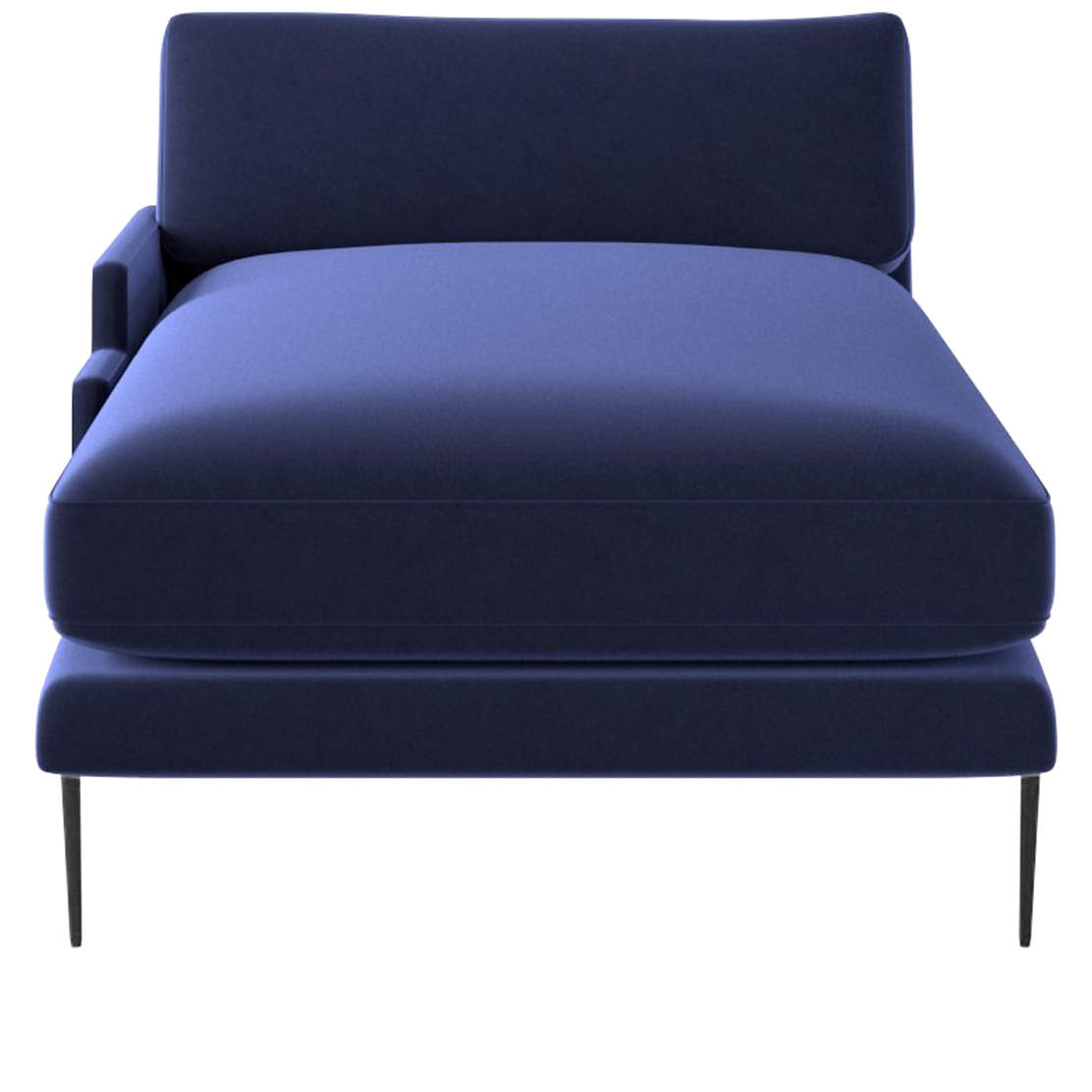 Scalino Left Arm Modern Chaise Hatch Platinum | CB2