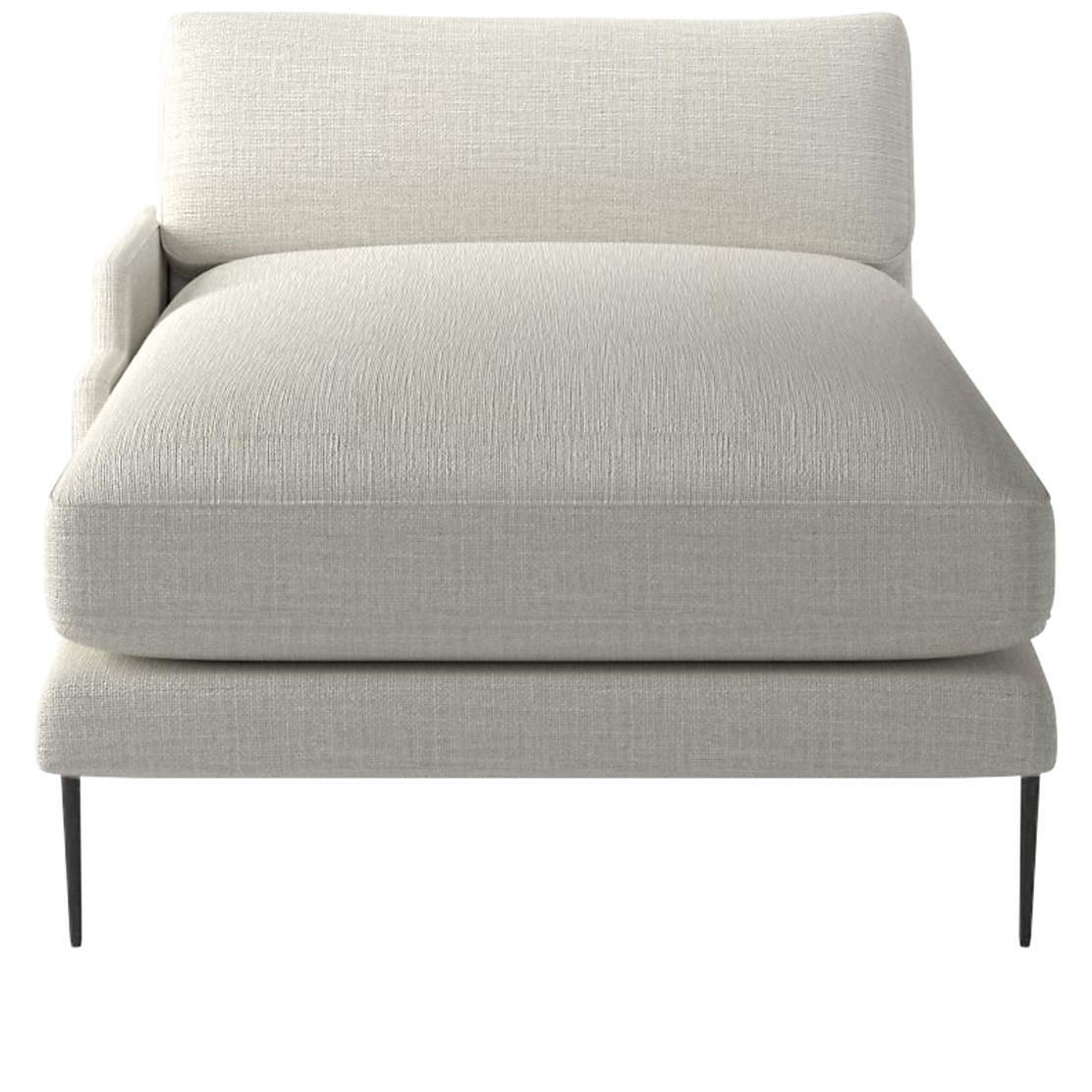 Scalino Left Arm Modern Chaise Hatch Platinum | CB2