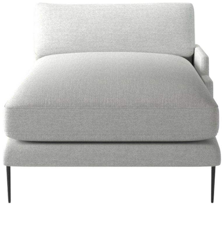 Scalino Right Arm Modern Chaise Elliot Dove | CB2