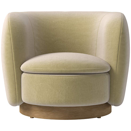 Muir Swivel Chair Luca Rose by Lawson-Fenning + Reviews | CB2