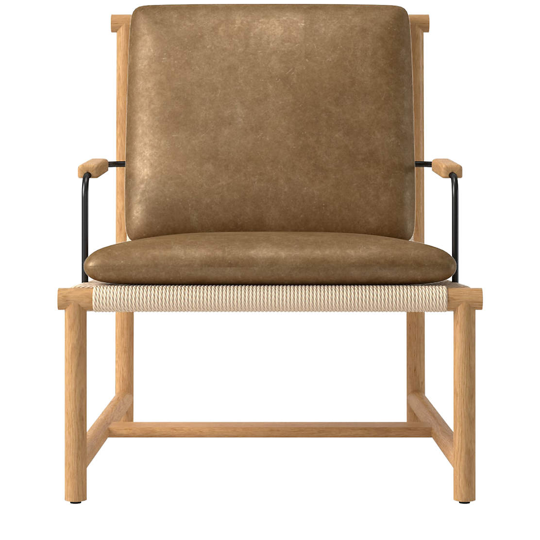 Strato Leather Corner Chair Bello Saddle | CB2