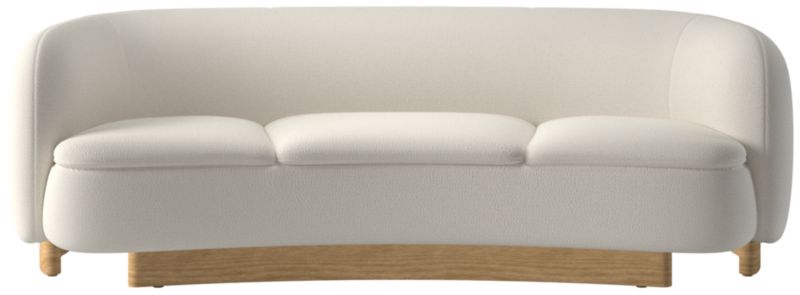 Muir 90" Curved Sofa Illecebrous Malt + Reviews | CB2