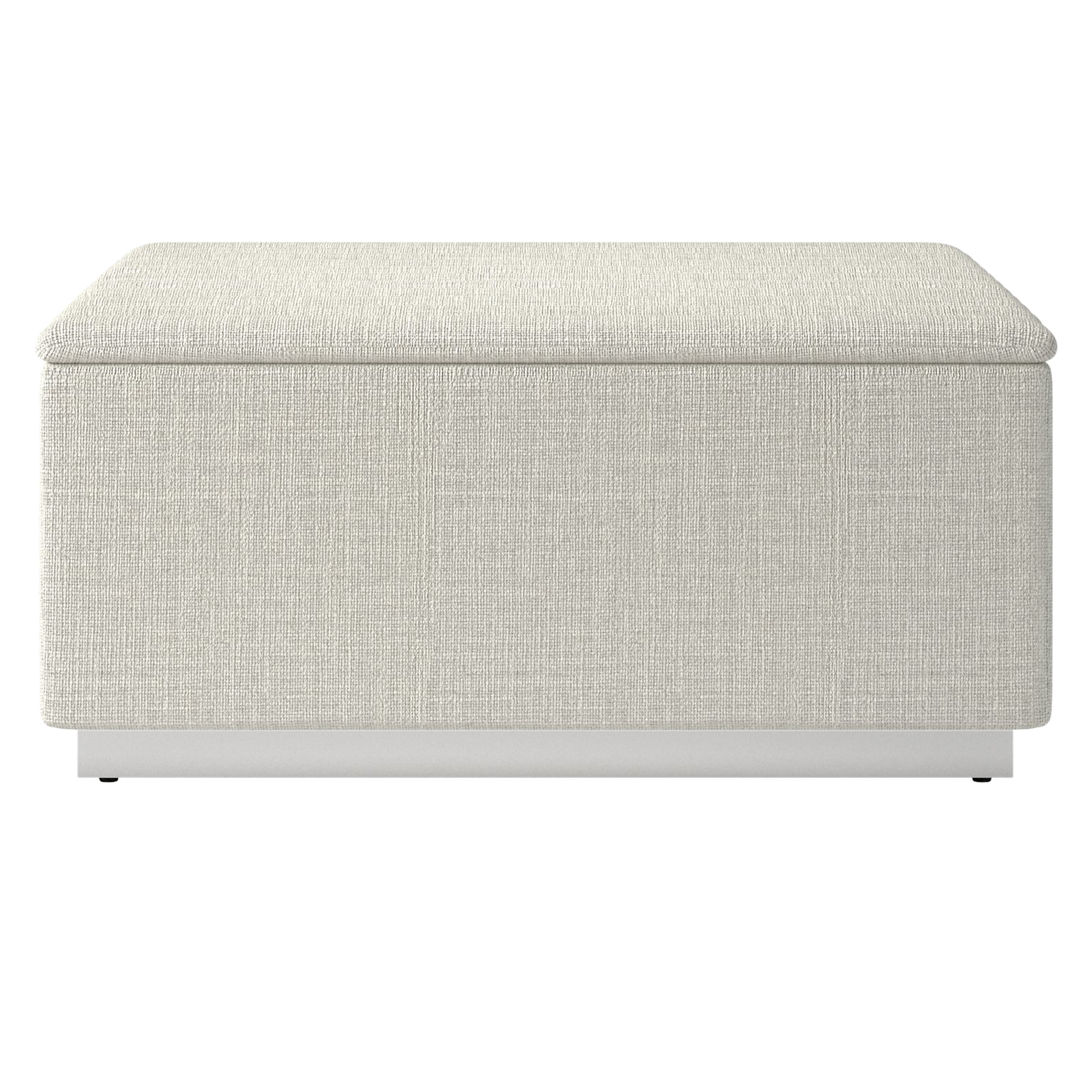Salon Ottoman Lindy Snow | CB2