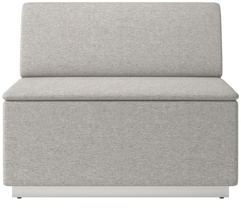 Salon Armless Chair Hatch Platinum | CB2
