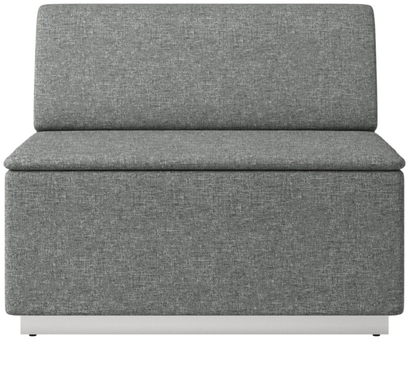 Salon Armless Chair Hatch Charcoal | CB2