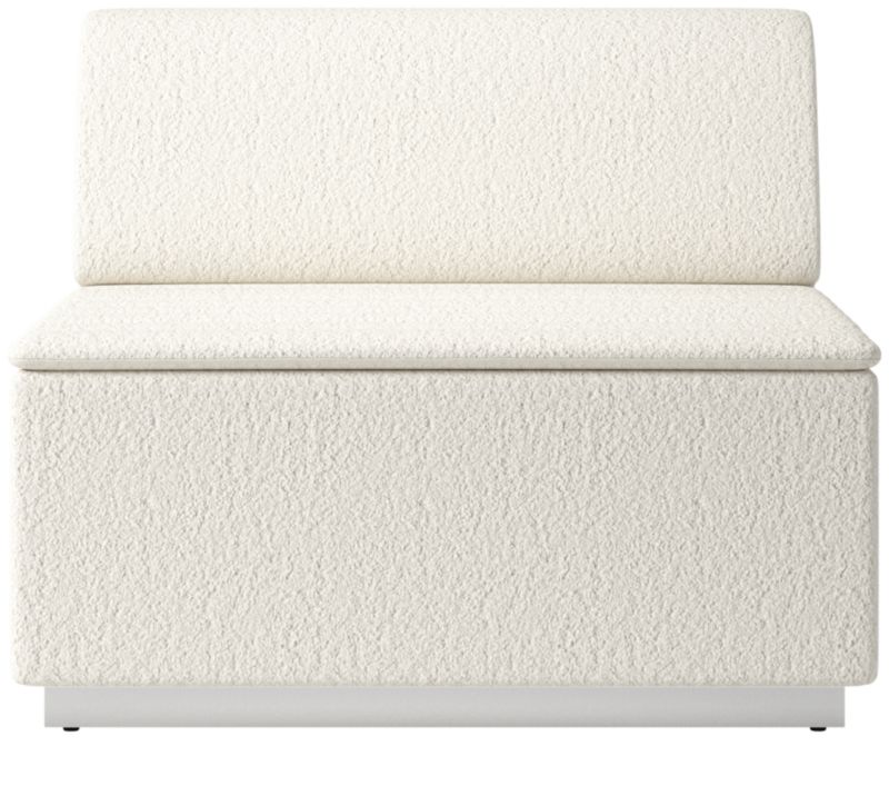 Salon Armless Chair Wooly Sand | CB2 Canada