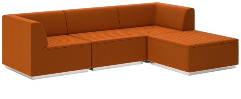 Salon 4-Piece Sectional Sofa Luca Russet | CB2