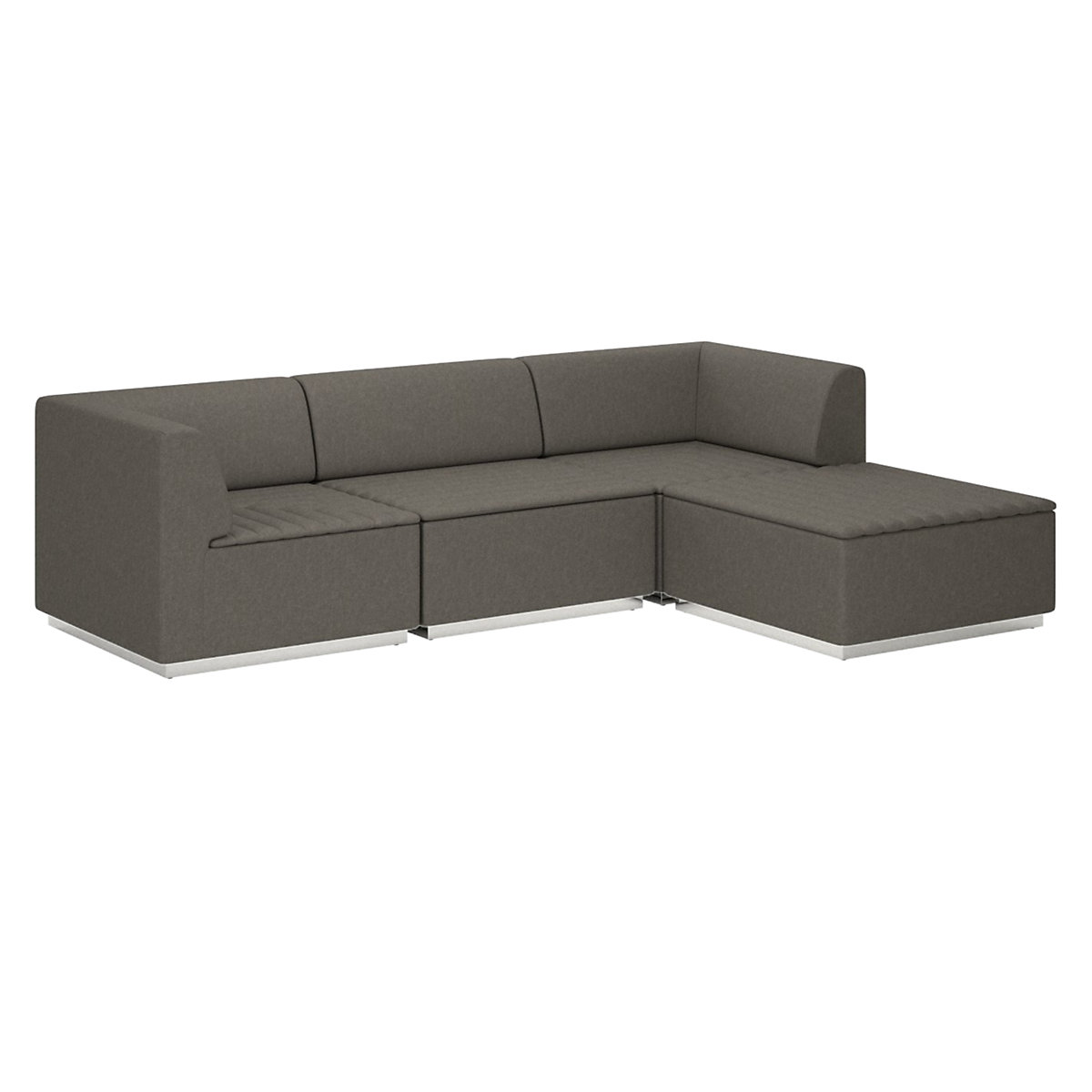 Salon 4-Piece Sectional Sofa Angel Pewter | CB2