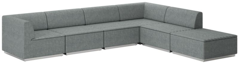 Salon 6-Piece Sectional Sofal Nomad Charcoal | CB2