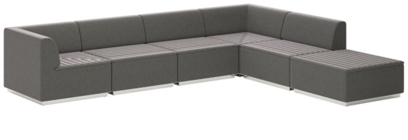 Salon 6-Piece Sectional Sofa Luca Storm | CB2 Canada
