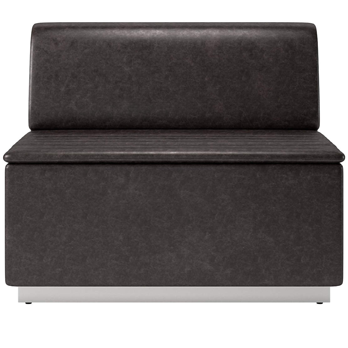 Strato Leather Armless Chair Bello Grey | CB2