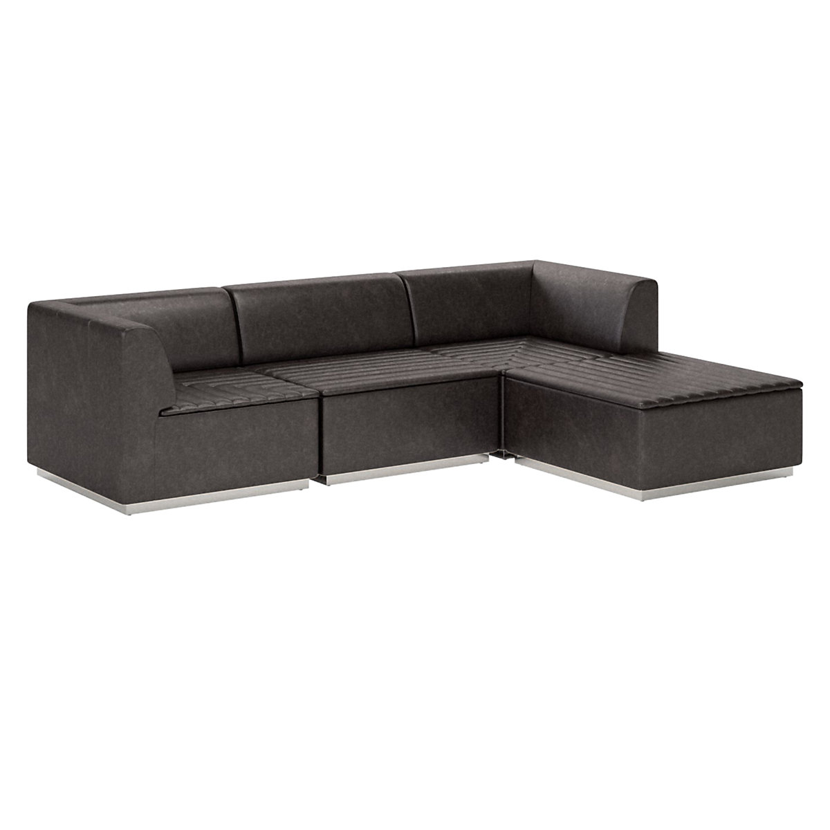 Salon Leather 4-Piece Sectional Sofa | CB2