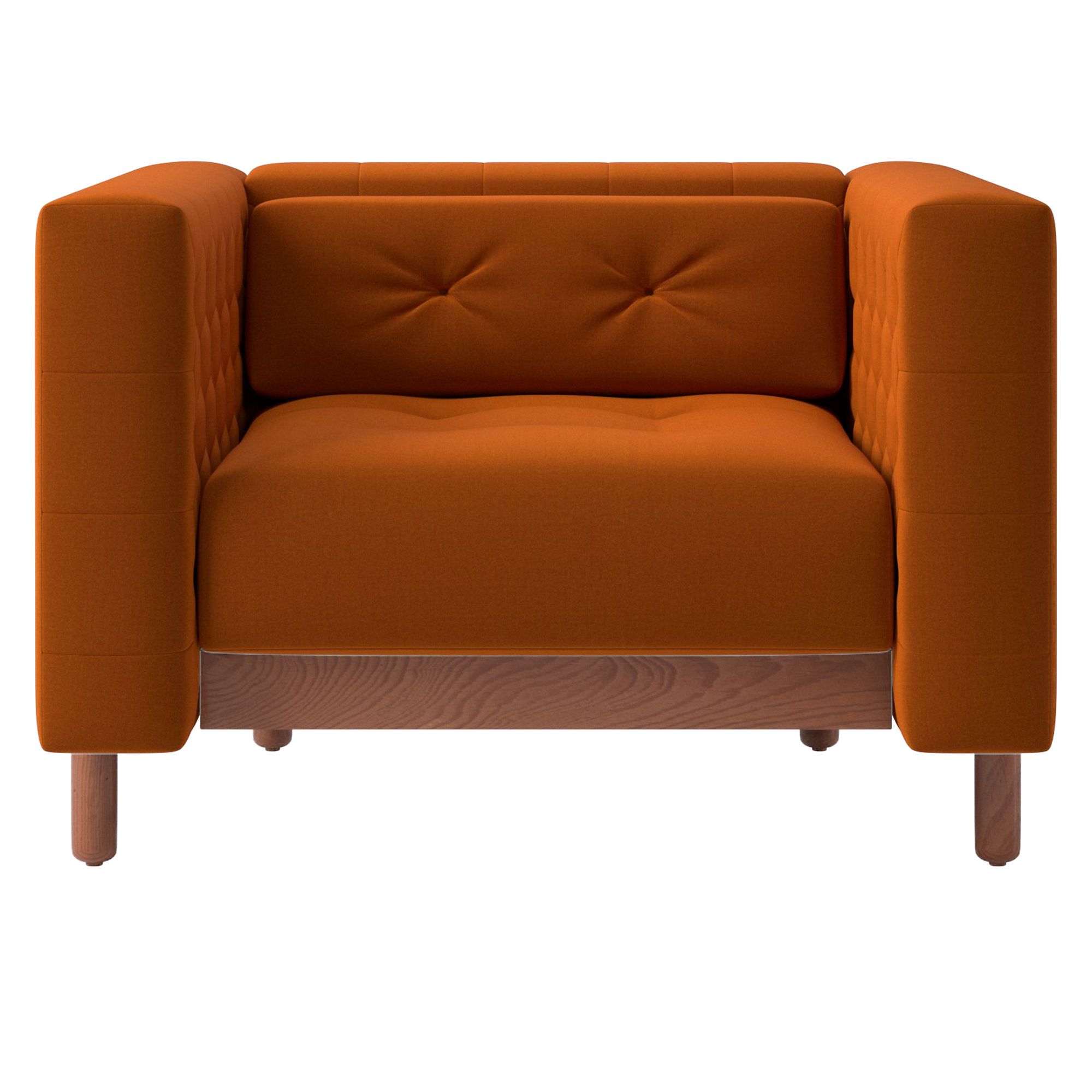 Marconi Tufted Accent Chair Luca Russet | CB2