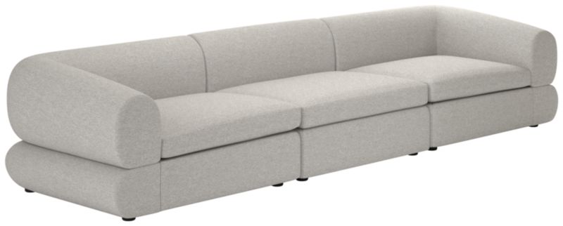 Chale 3-Piece Sectional Sofa Hatch Platinum | CB2