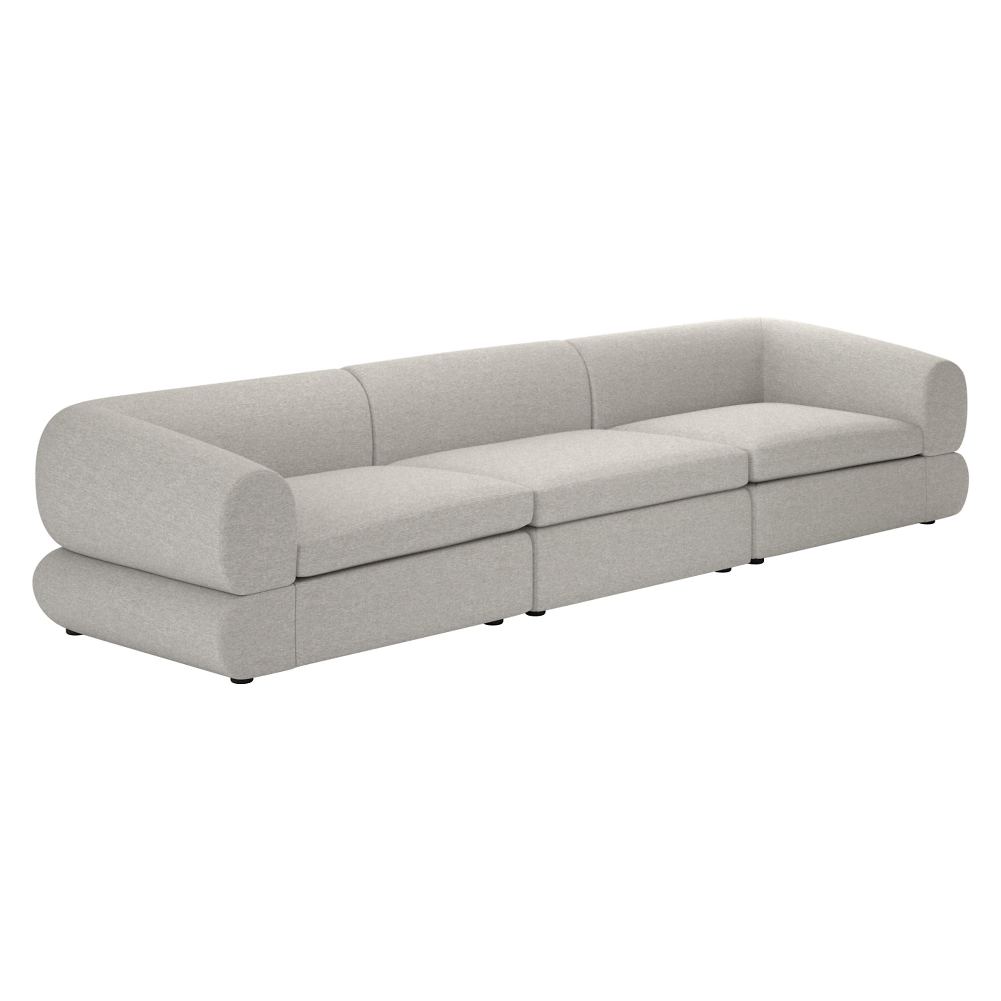 Chale 3-Piece Sectional Sofa Hatch Platinum | CB2