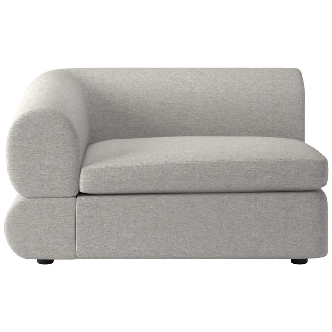 Chale Chair with Left Arm Angel Pewter | CB2