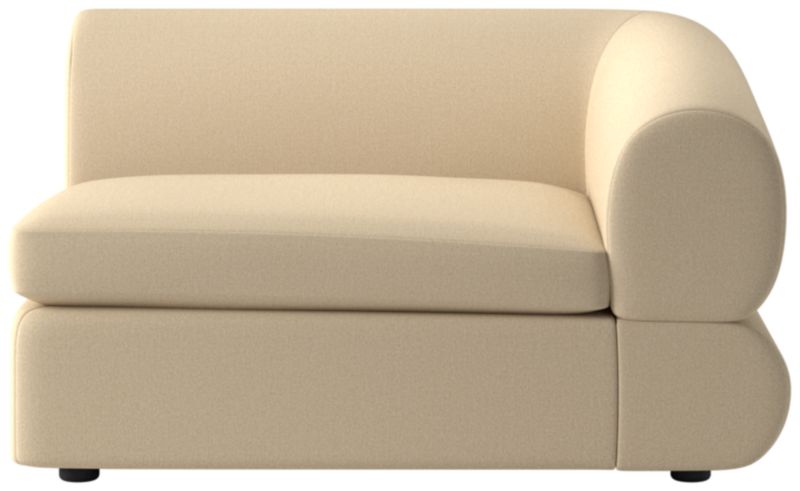Chale Chair with Right Arm Biba Parchment + Reviews | CB2