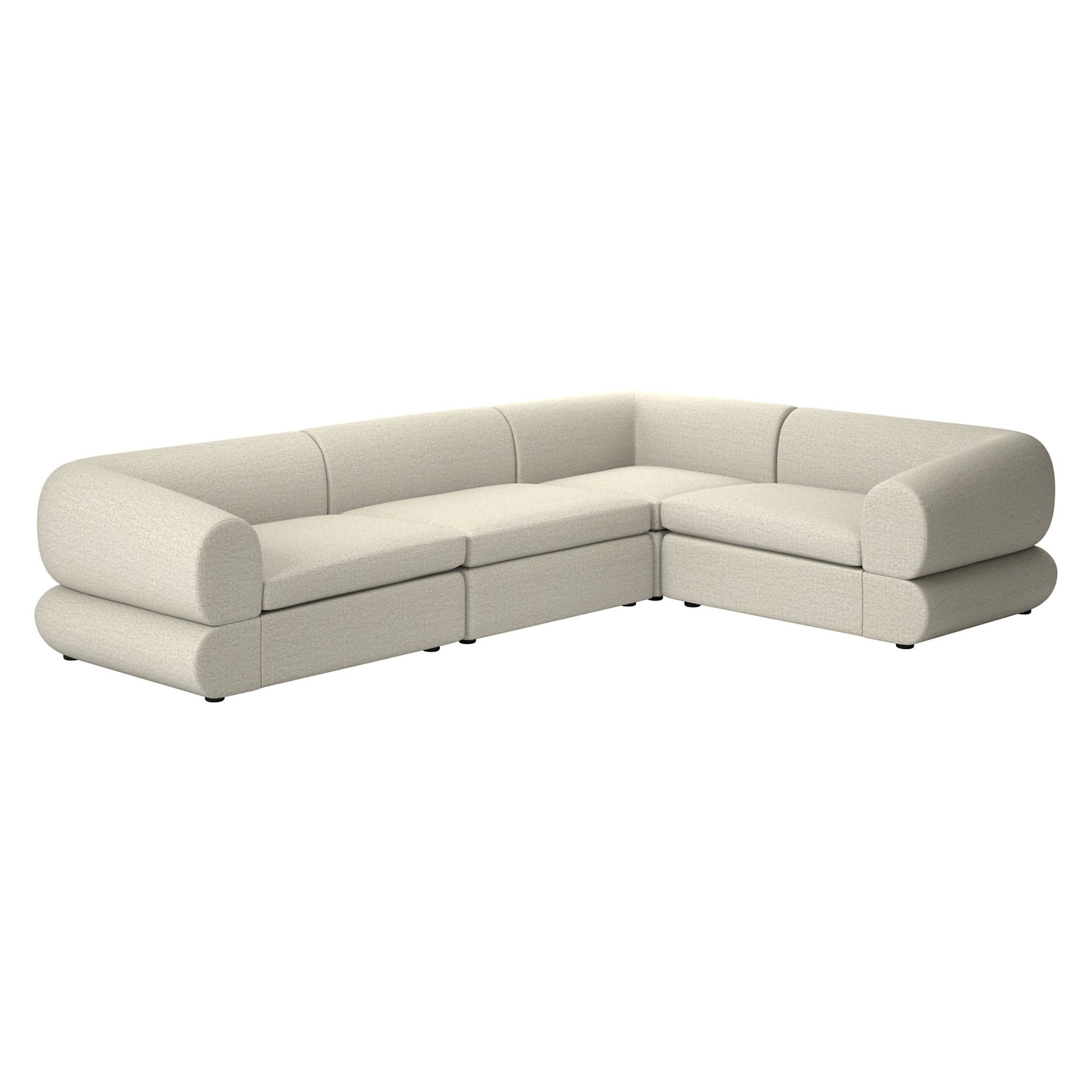 Chale 4-Piece Sectional Sofa Deauville Stone | CB2