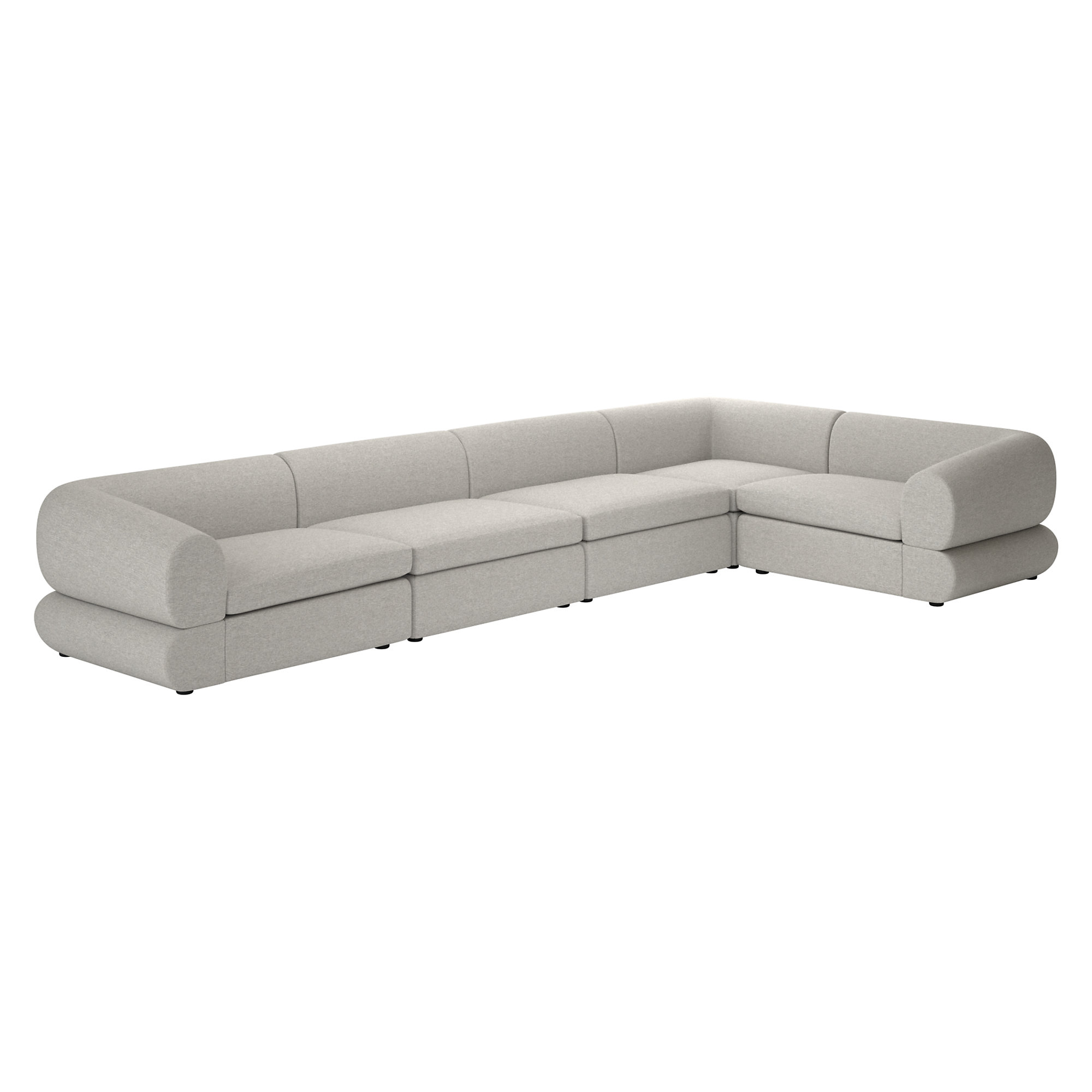 Chale 5-Piece Sectional Sofa Hatch Platinum | CB2