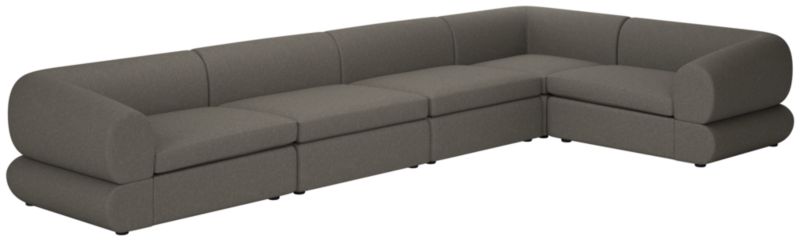 Chale 5-Piece Sectional Sofa Angel Pewter | CB2