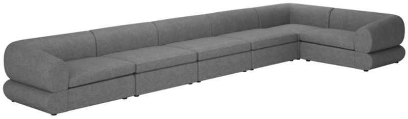 Chale 6-Piece Sectional Sofa Hatch Charcoal | CB2